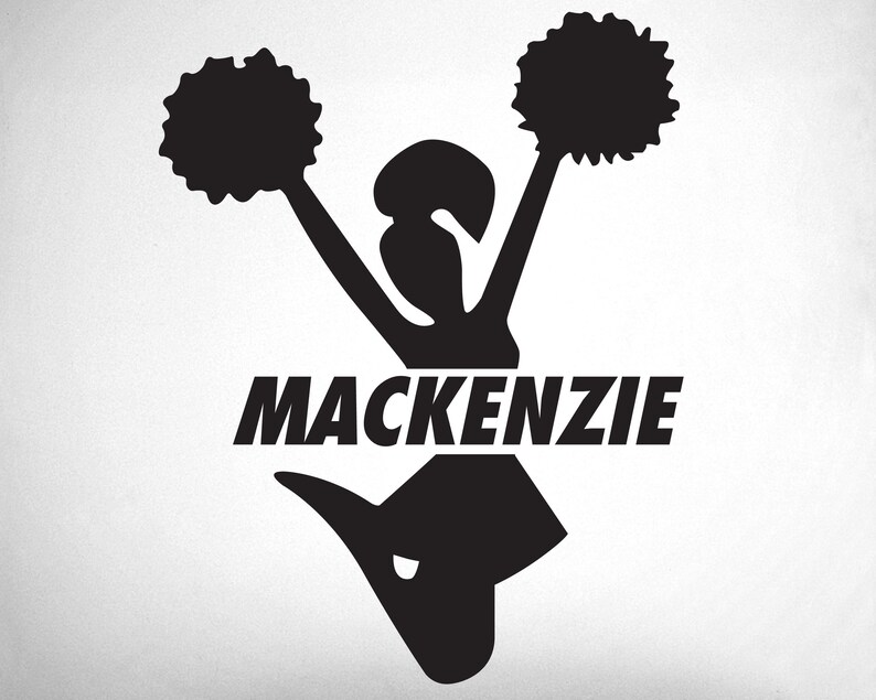 Custom Cheerleading Wall Decal 0057 Personalized Cheerleader - Etsy