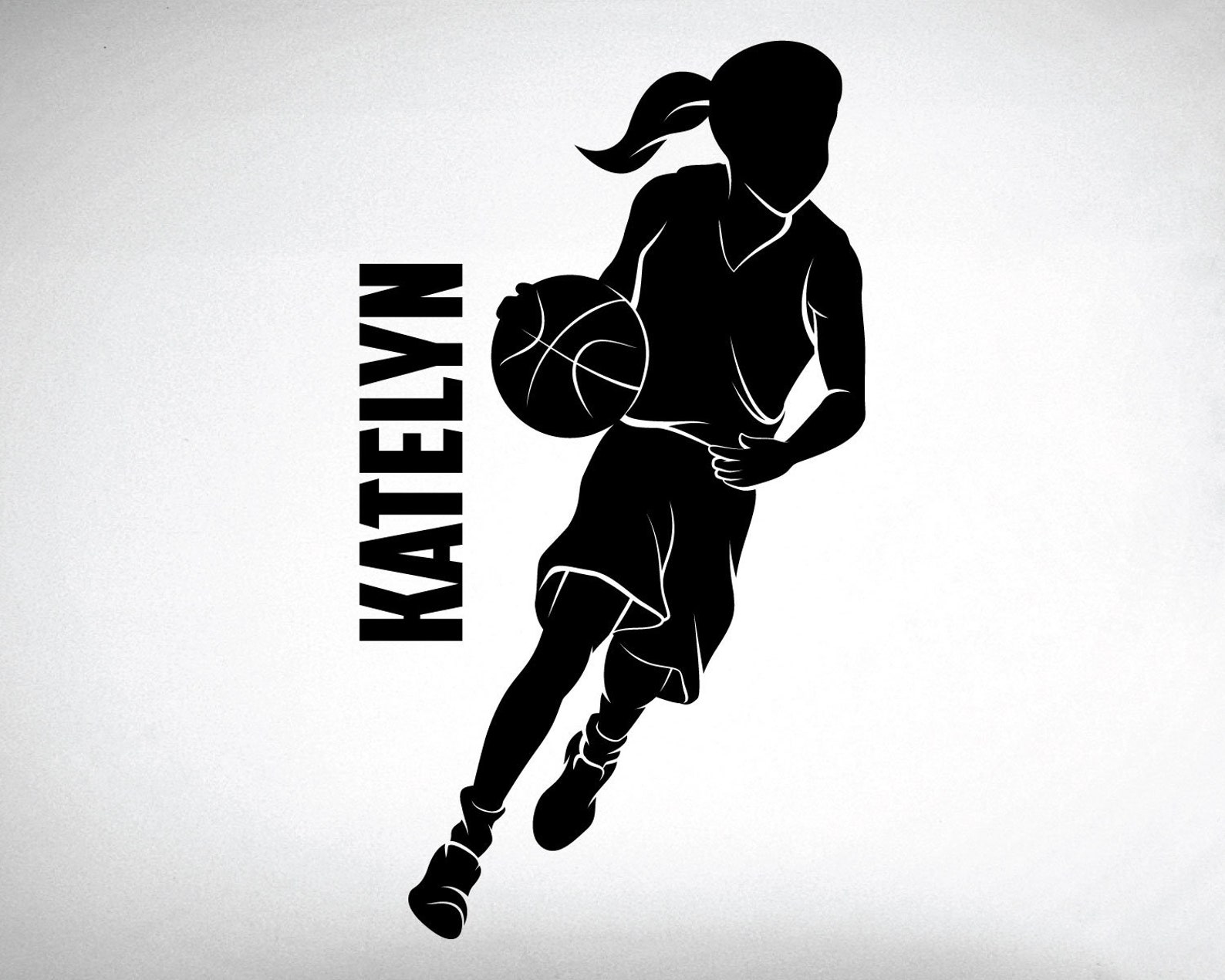 Custom Name Girls Basketball Wall Decal 0265 Home Decor - Etsy