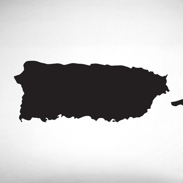 Puerto Rico Map Sticker - Etsy
