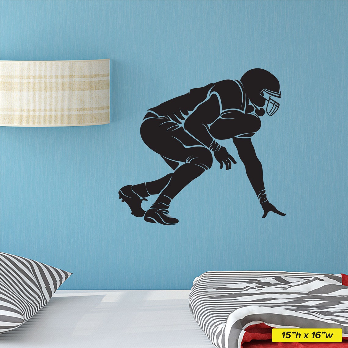 Football O Line Wall Decal - 0303 - No Name - Wall Decor - Boys ...