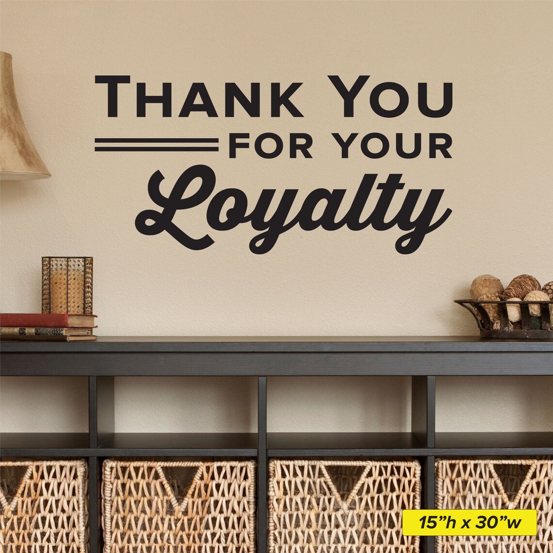 Thank You for Your Loyalty - 0354 - Office Wall Decal - Etsy