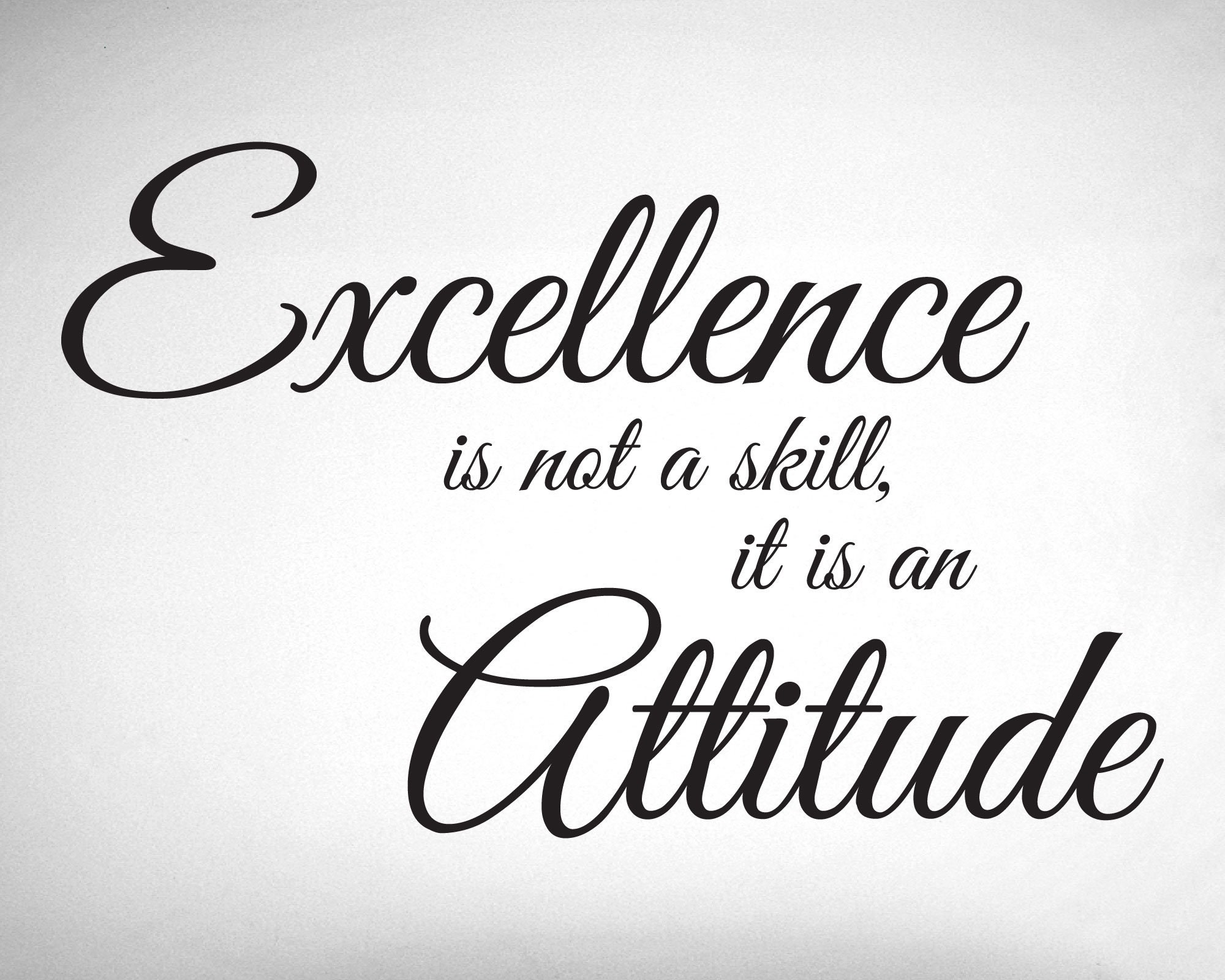 Excellence is Not a Skill It is an Attitude. 0156 Home | Etsy
