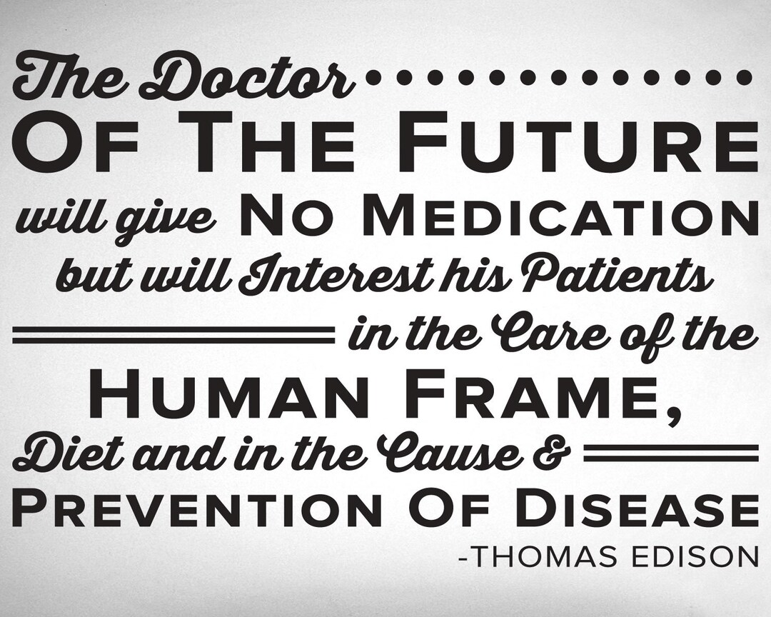 The Doctor of the Future Thomas Edison Chiropractor Wall - Etsy