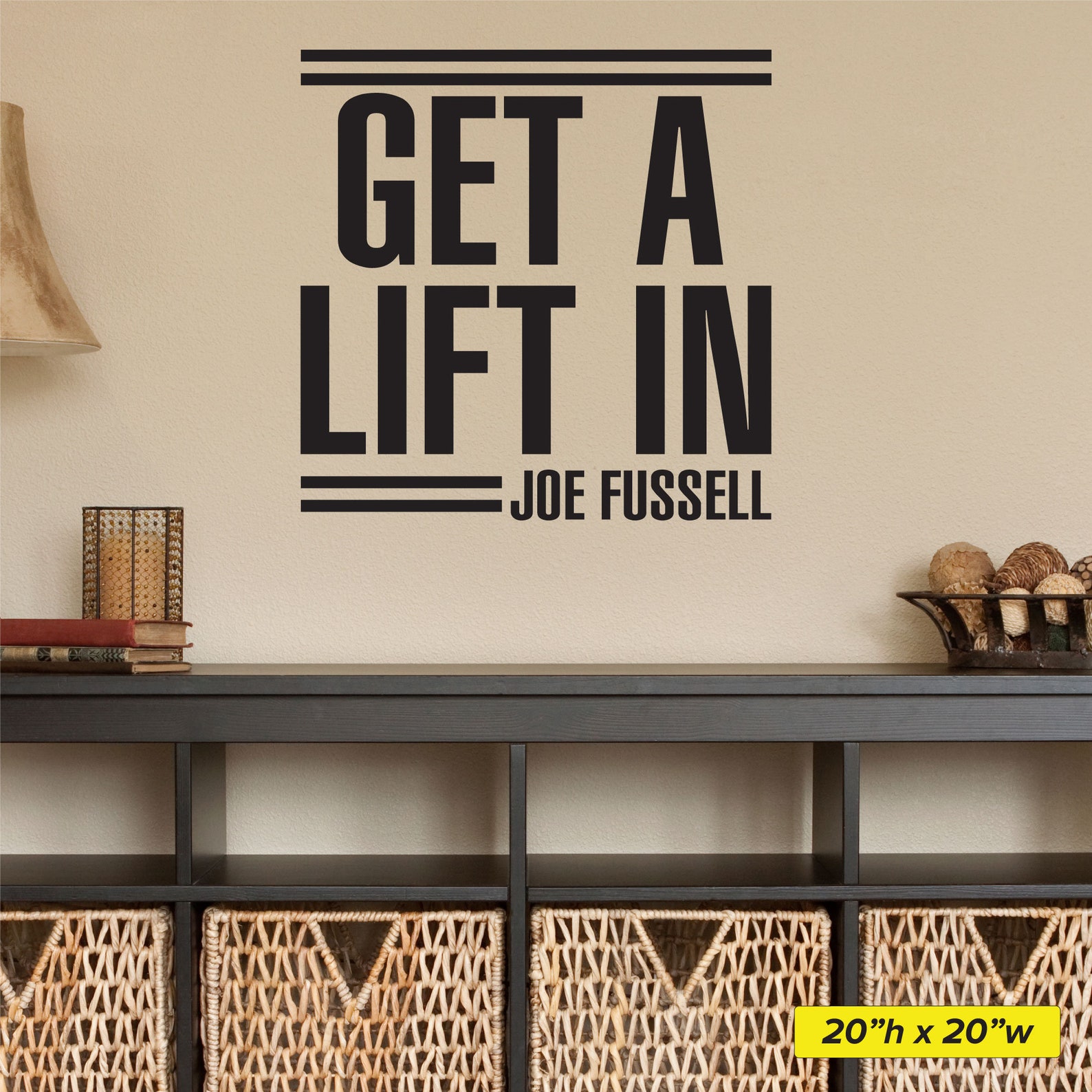 Get A Lift In Joe Fussell Wall Decal 0399 Working Out - Etsy