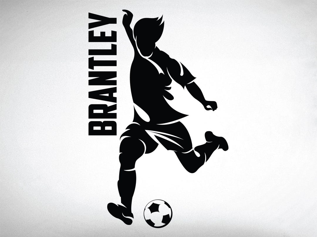 Custom Soccer Player Wall Decal: Personalized Sports Decor - 0274 - Etsy