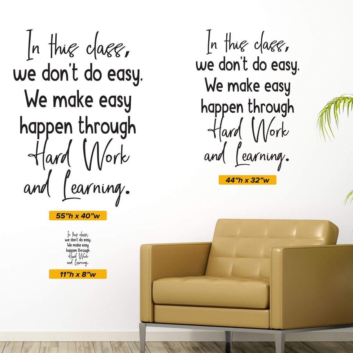 In This Class We Don't Do Easy. Hard Work and Learning - Etsy