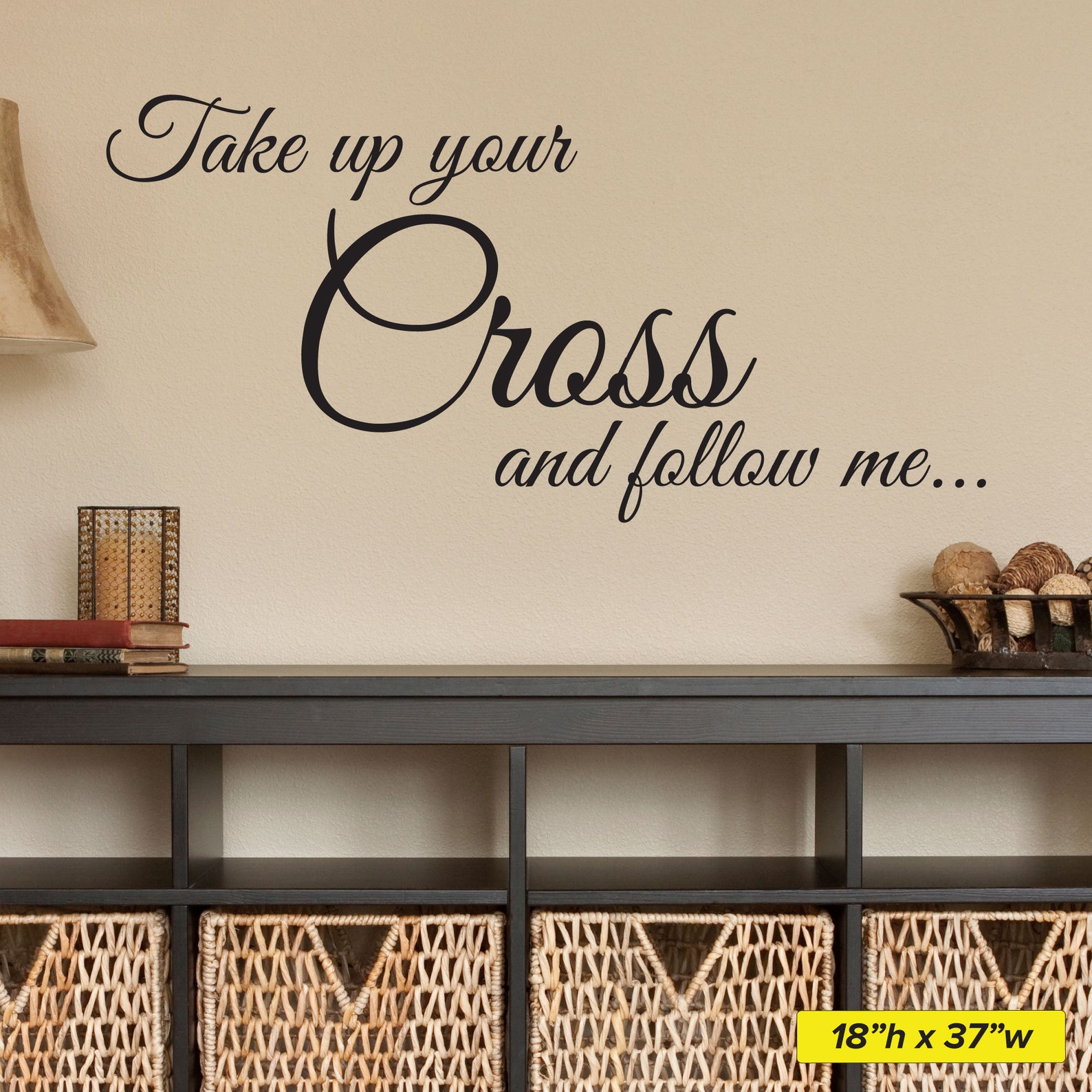 Take up Your Cross and Follow Me Wall Decal 0061 Matthew - Etsy