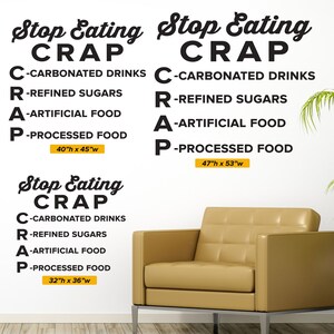 Stop Eating Crap - 0331 -wall Decal - Health - Body - Wellness ...