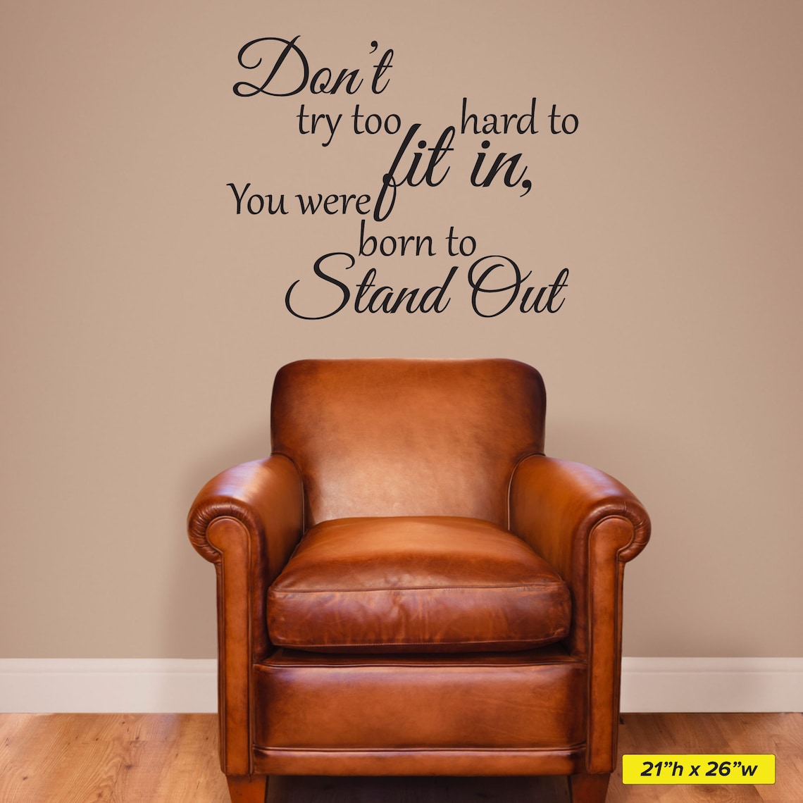 Don't Try Too Hard to Fit in Decals 0032 Wall Stickers - Etsy