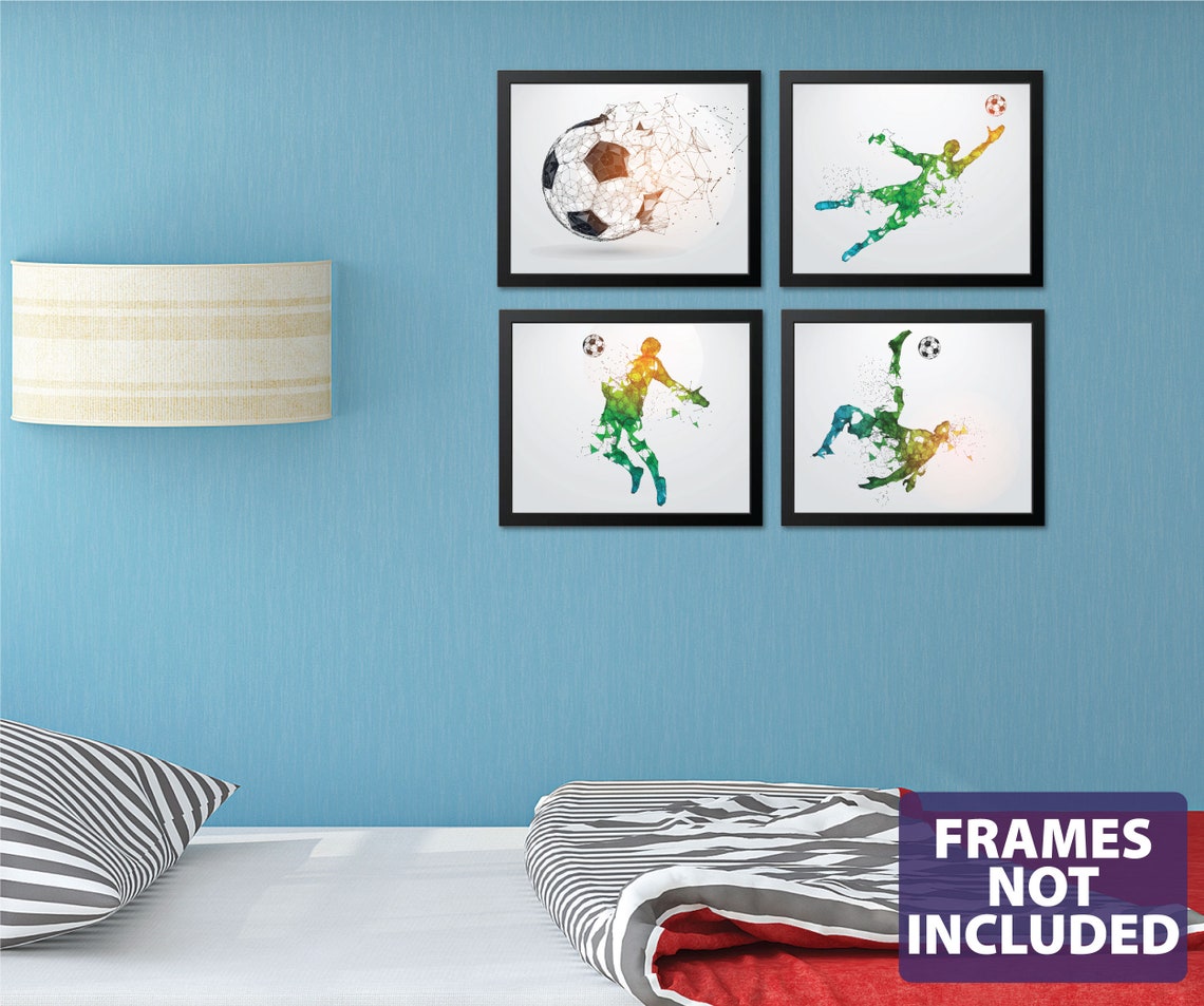 Digital Download Soccer Wall Art 4 pack 8x10 JPG | Etsy