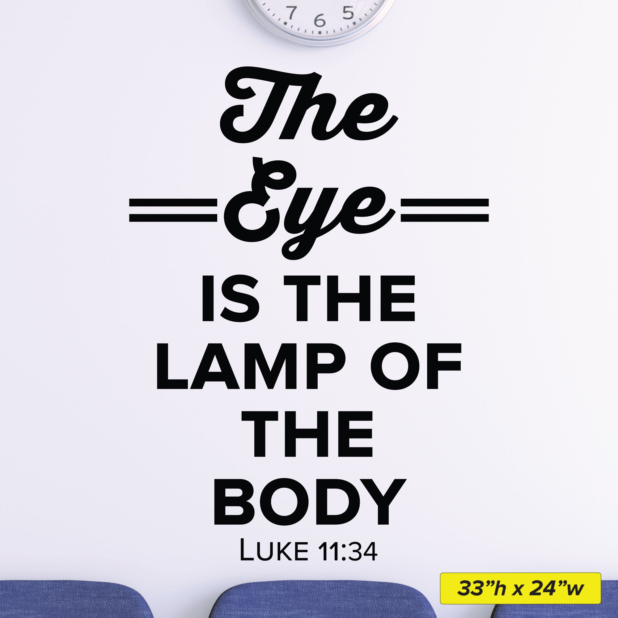 The Eye is the Lamp of the Body Wall Decal 0511 Luke 11:34 | Etsy