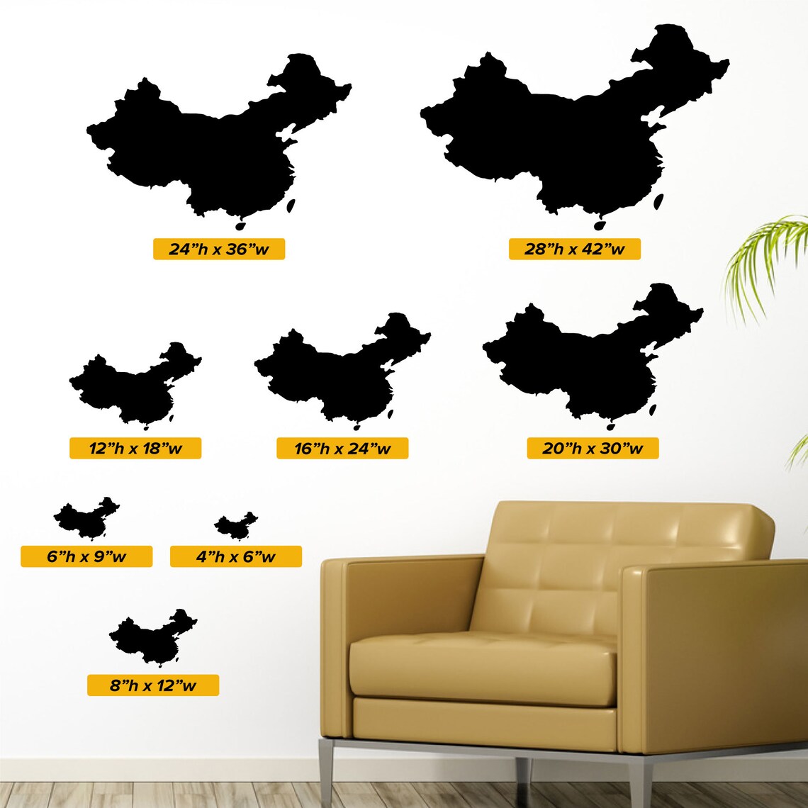China Sticker 0422 Chinese Map Country Decal Geography - Etsy