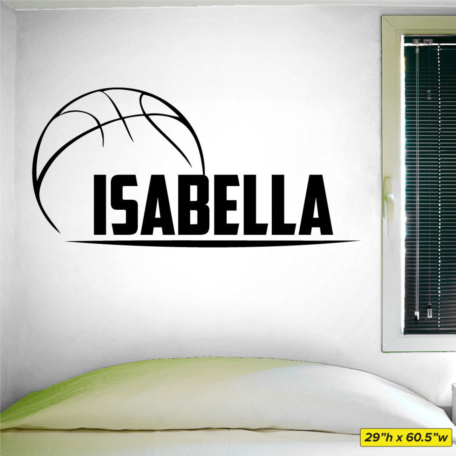Custom Name Girls Basketball Wall Decal: Personalized Sports Decor ...