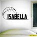 Custom Name Girls Basketball Wall Decal: Personalized Sports Decor ...