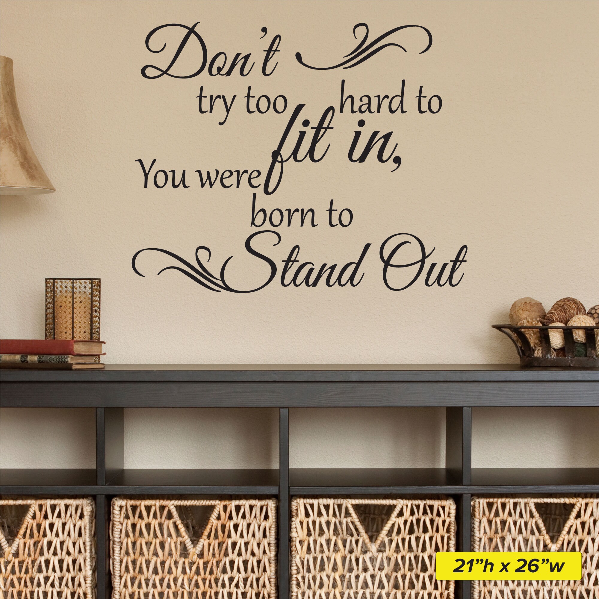 Don't Try Too Hard to Fit in Decals 0031 Wall Stickers - Etsy