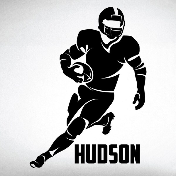 Wall Football Player Decal - Etsy