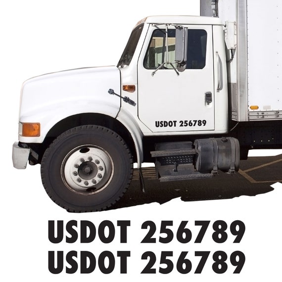 USDOT Numbers Registration Numbers set of 2 Decals - Etsy