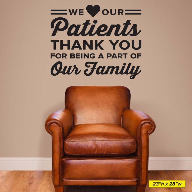 We Love Our Patients - 0347 - Doctor Wall Sticker - Wall Decal - Etsy