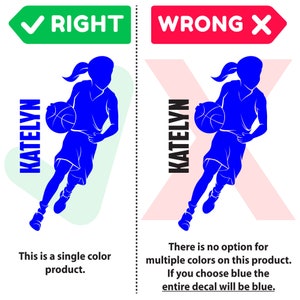 Custom Name Girls Basketball Wall Decal - 0265 - Home Decor - Wall ...