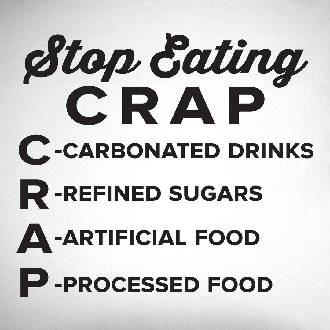 Stop Eating Crap - 0331 -wall Decal - Health - Body - Wellness ...