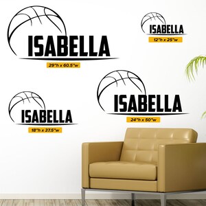 Custom Name Girls Basketball Wall Decal: Personalized Sports Decor ...