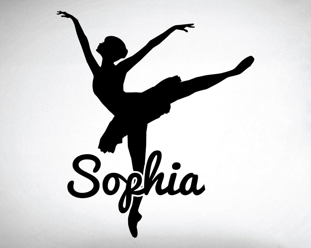 Custom Dance Name Wall Decal, 0126, Personalized Dance Name Wall Decal ...