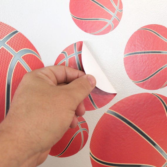 Basketball Wall Stickers Qty 22 Basketball Peel and Stick | Etsy