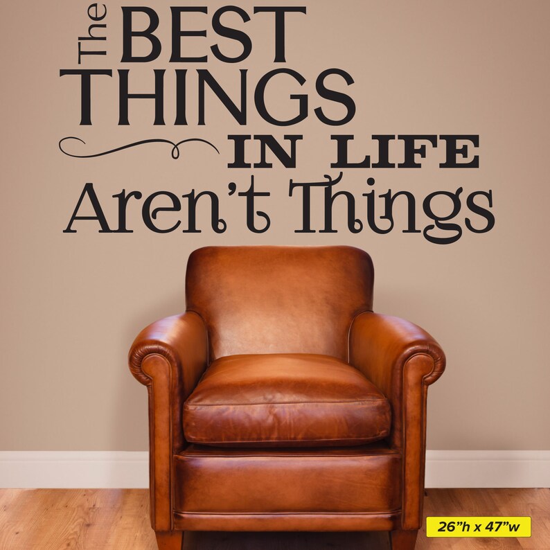 Best Things In Life Arent Things Wall Decor 0029 Wall Etsy