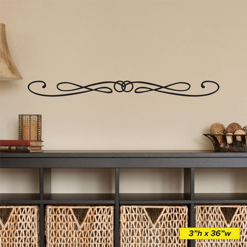 Swirl Design Wall Decal: Home Decor Art - 0157 - Etsy