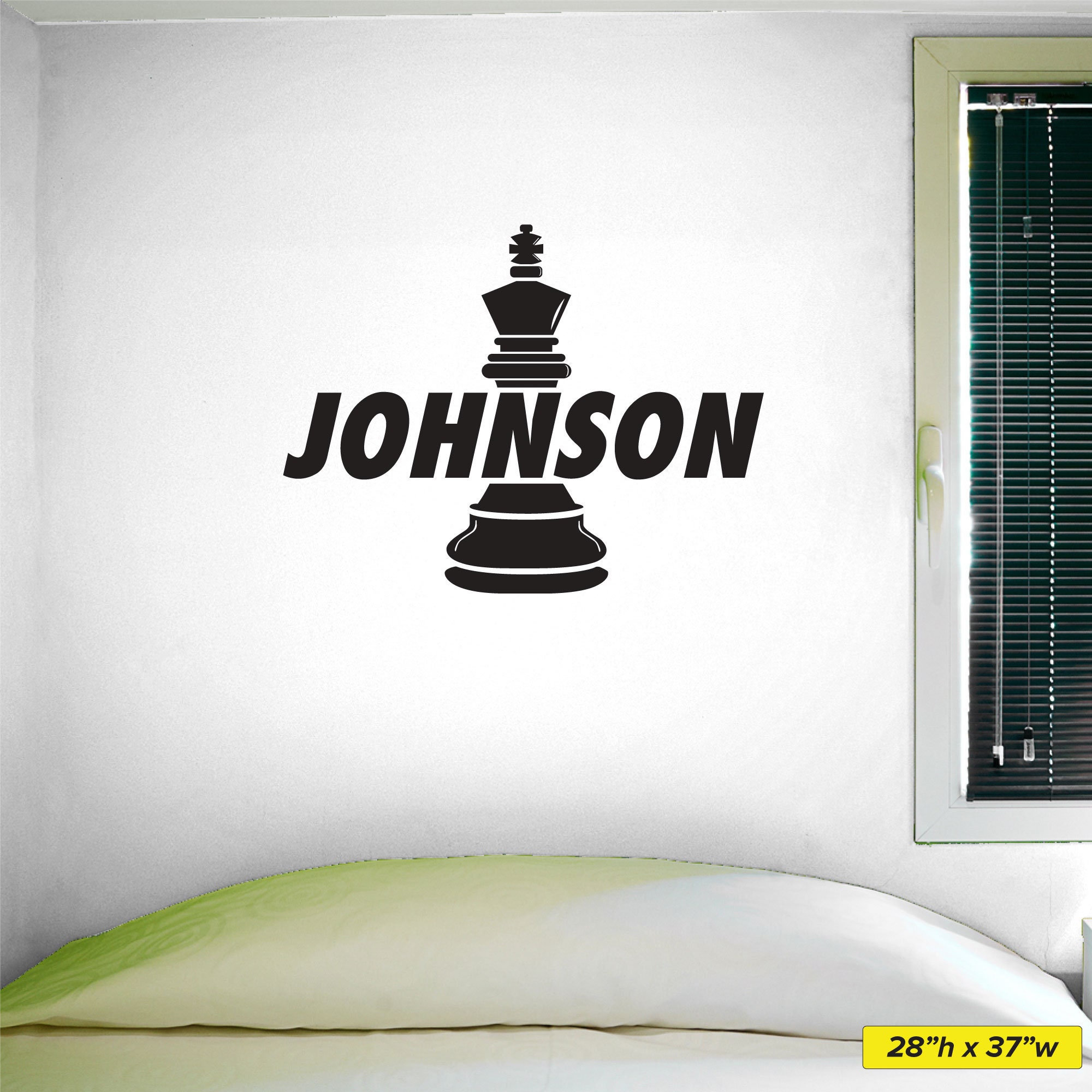 Chess Wall Decal 0527 Personalized Chess King Piece Wall | Etsy