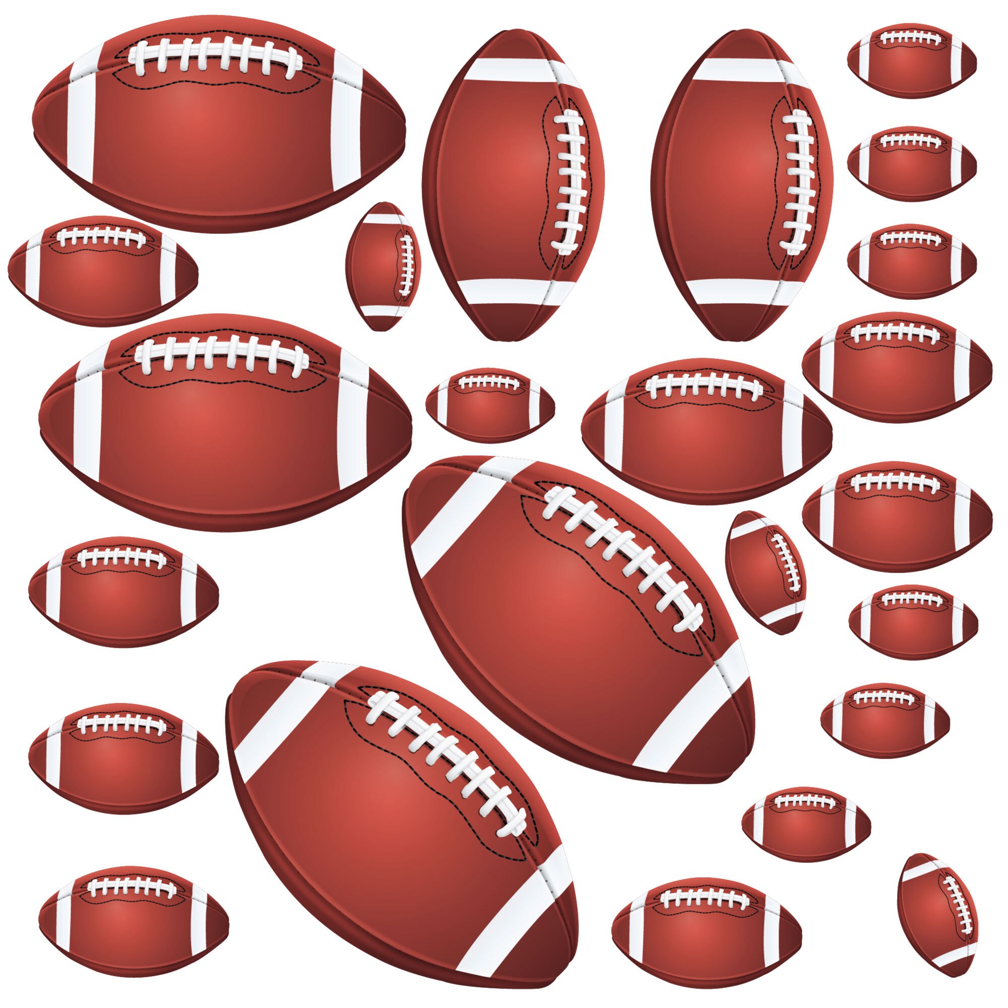 Football Wall Stickers Qty 23 Football Peel and Stick Wall - Etsy