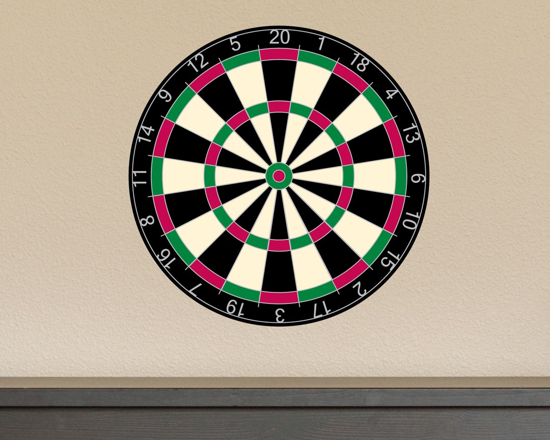 Dartboard Wall Decal, Wall Sticker, 19x19, 0600, for Smooth Walls Only ...