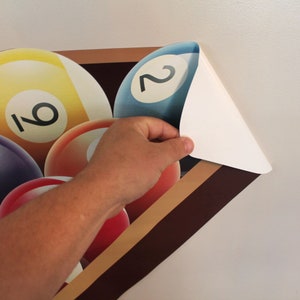 Pool Balls Racked Wall Decal, Billiards Wall Sticker, 27x40, 0599, for ...