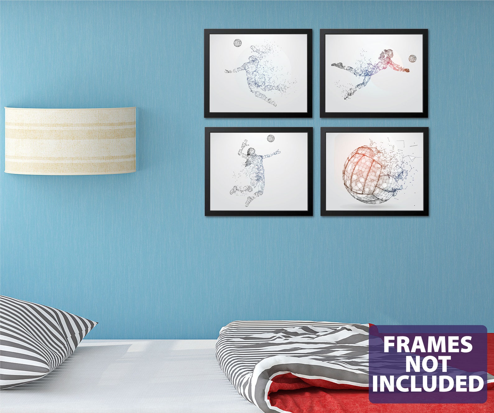 Volleyball Wall Art 4 Pack 8x10 Volleyball Player Wall - Etsy