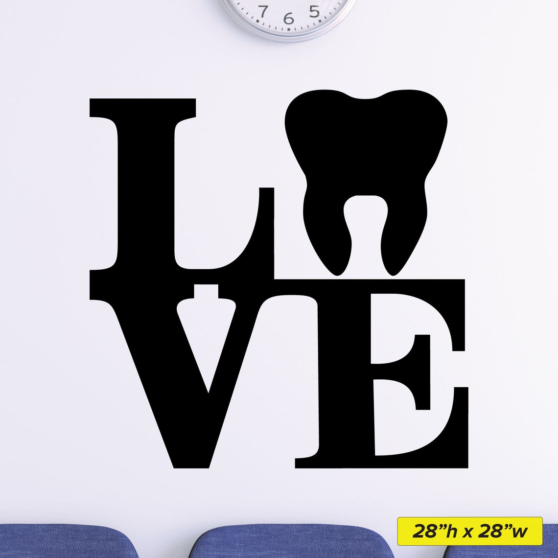 Love Tooth - 0348 - Dental Office Wall Decal - Etsy