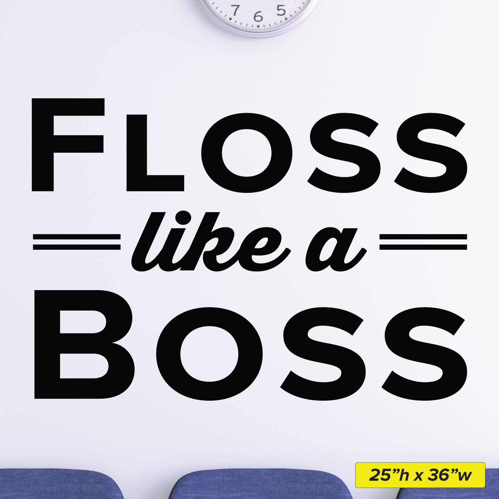Floss Like A Boss Wall Decal 0337 Dental Office Wall Decal - Etsy