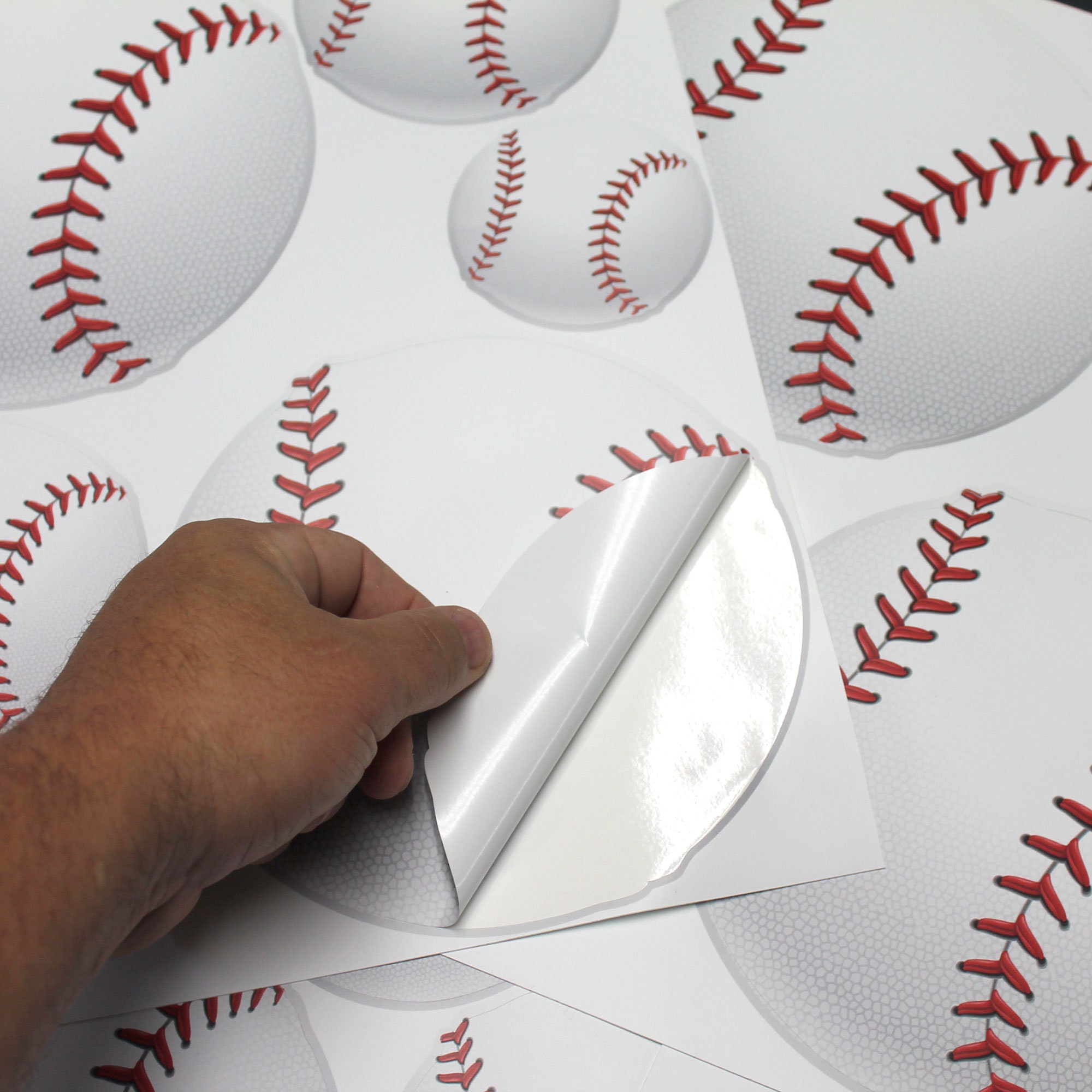 Baseball Wall Stickers Qty 22 Baseball Peel and Stick Wall - Etsy
