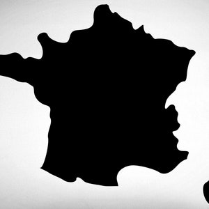 France Sticker - 0421 - Wall Decor - Europe - Map - Country Decal ...