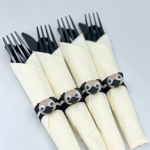 Pug Party Silverware - Pug Cutlery, Dog Party Flatware, Puppy Flatware ...
