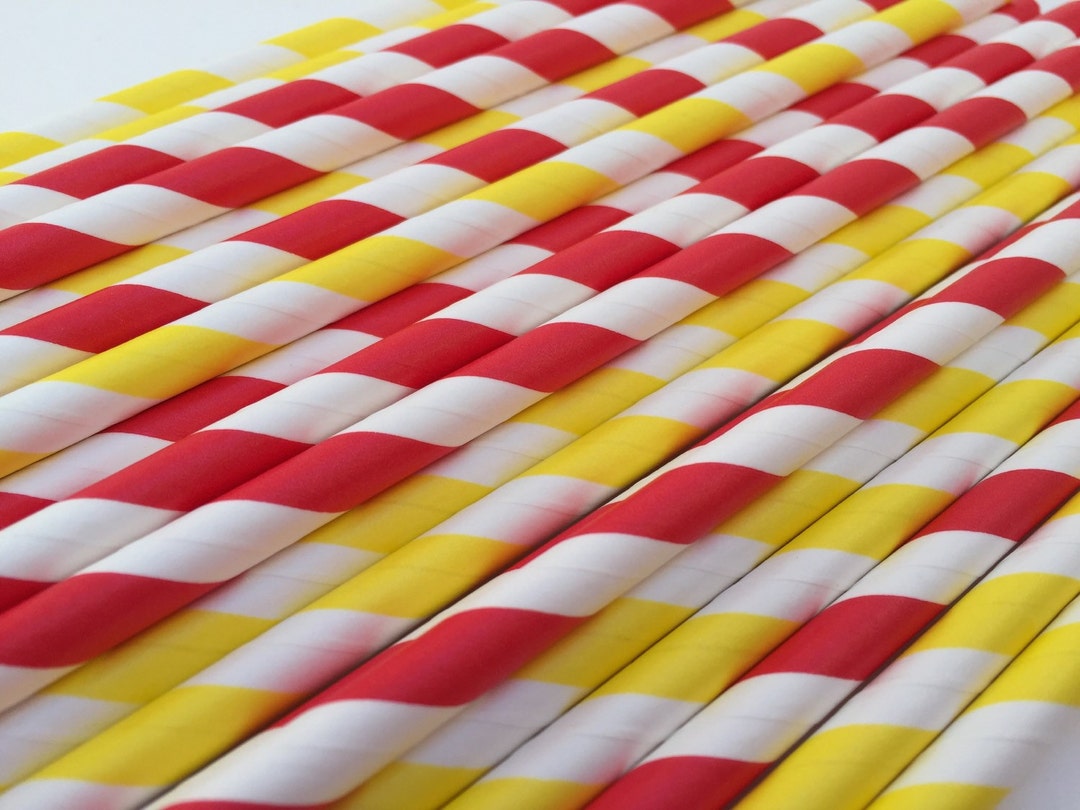 Firetruck Paper Straws - 25 Firetruck Party Straws, Red Firetruck Party ...
