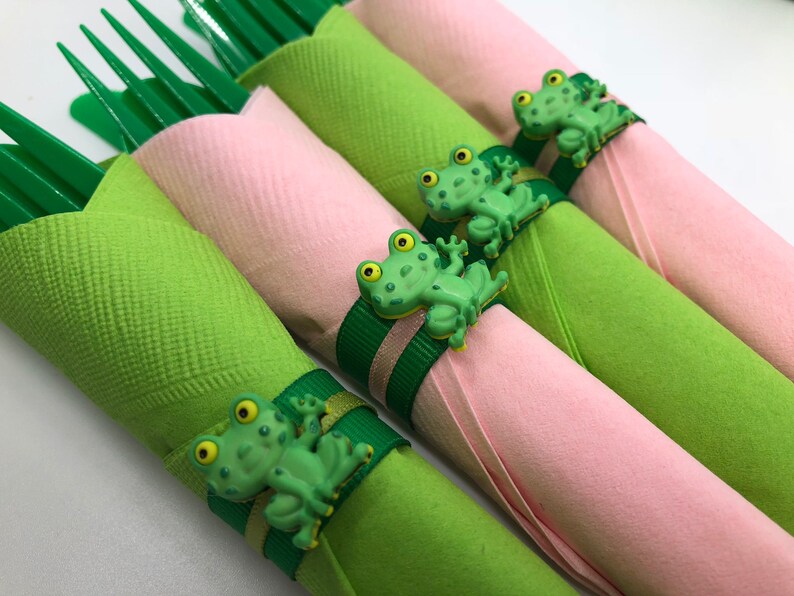 Frog Flatware Frog Party Silverware Frog Party Supplies | Etsy