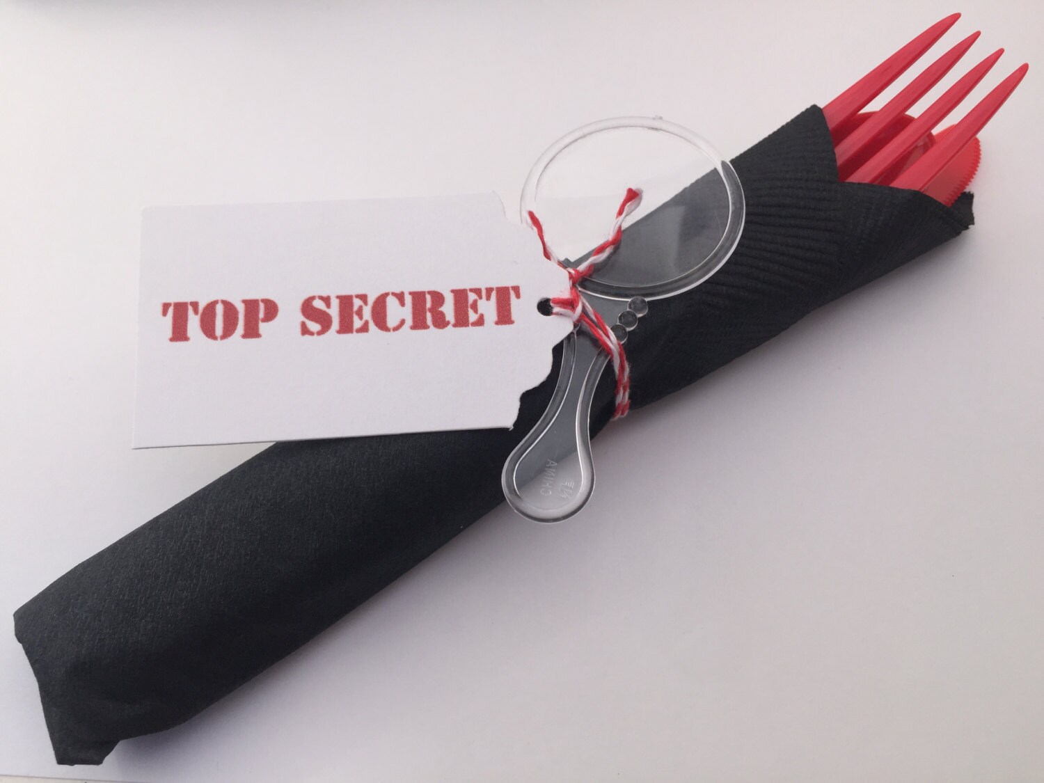 Spy Party Flatware: Secret Agent Party Detective Party | Etsy