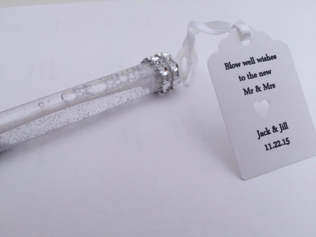 Wedding Bubble Wands, Silver and Diamante Bubbles: 50+ Wedding Favors ...