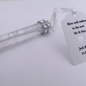 Wedding Bubble Wands, Silver and Diamante Bubbles: 50+ Wedding Favors ...