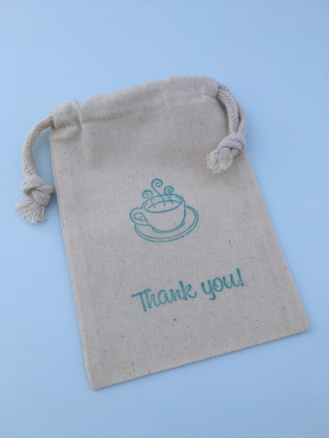 Tea Party Favor Bag: Teacup Drawstring Muslin Bags, Tea Party Gift Bag ...
