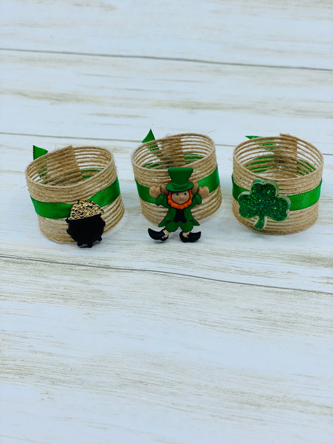 St Patricks Day Napkin Rings, Irish Napkin Rings, Paddys Day Party ...