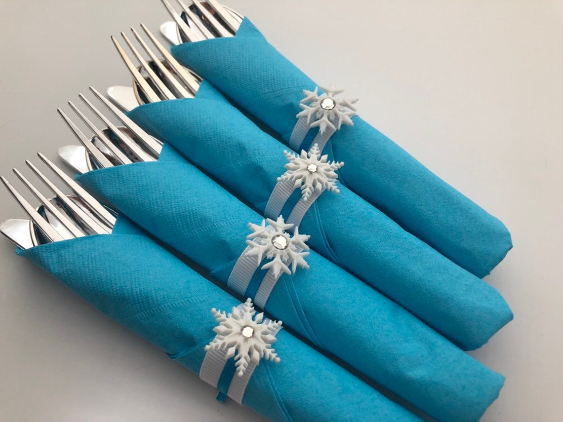 Frozen Flatware Holiday Flatware Snowflake Flatware Frozen | Etsy