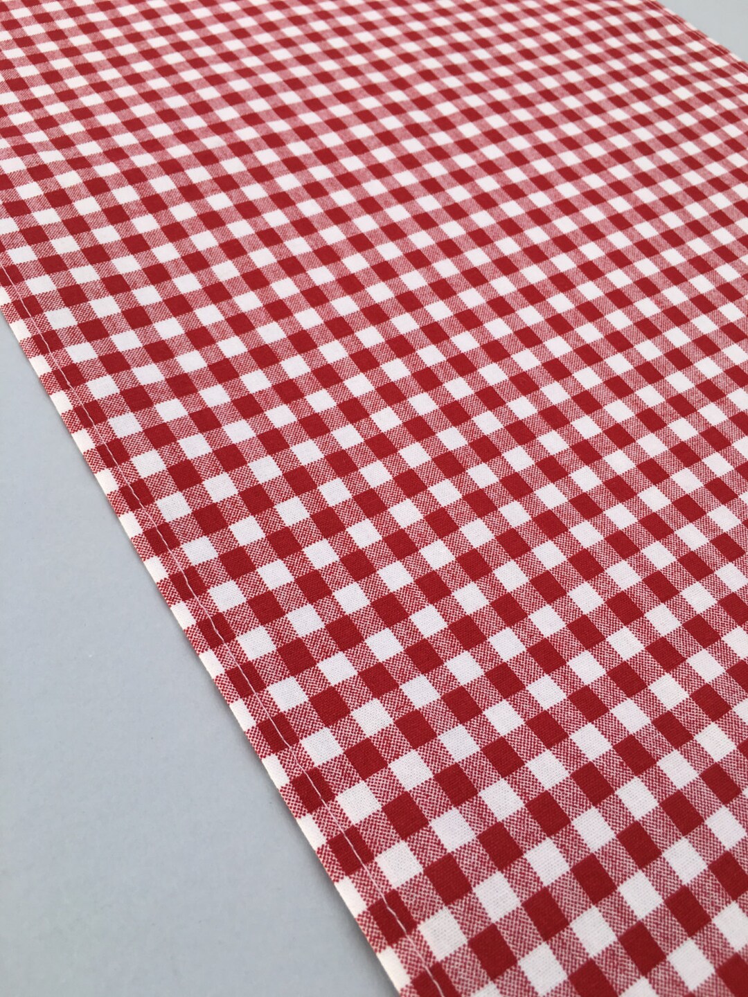 Red Gingham Table Runner: Accent Table Mat or Runner Ideal for a ...