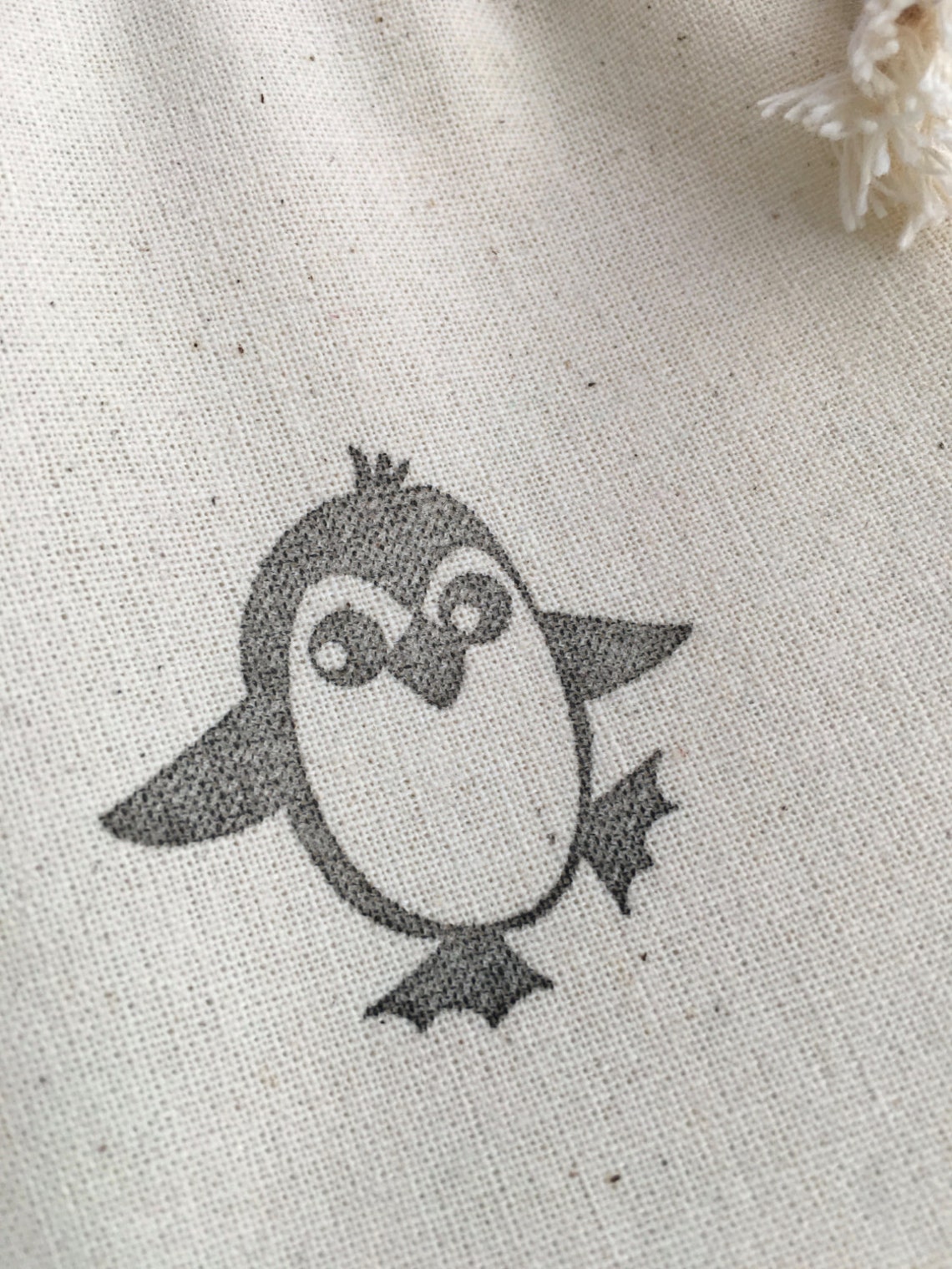 Penguin Favor Bags: Cute Penguin Party Bag Reusable Muslin - Etsy