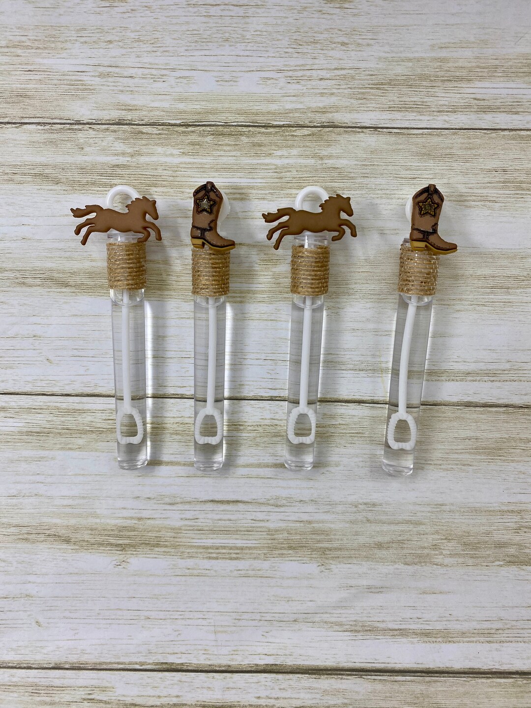 Western Bubble Wand Party Favors: Cowboy Boot & Horse Charms - Etsy